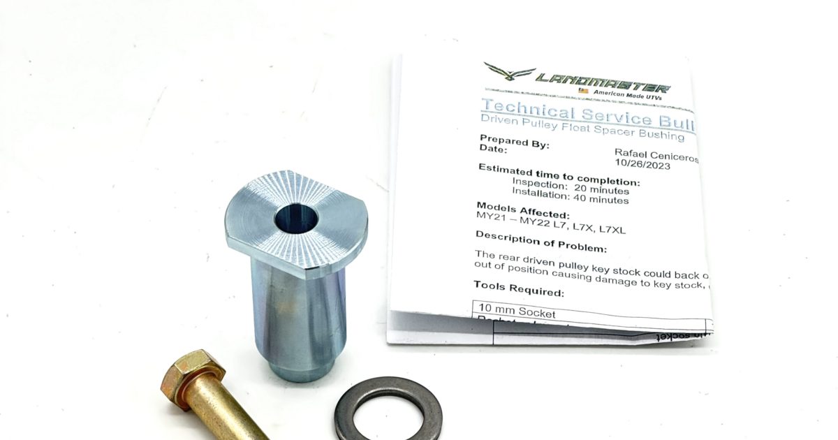 CA00115-R, Kit, Float Spacer Bushing - Landmaster